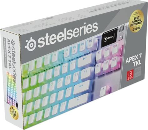 SteelSeries Apex 7 Ghost TKL Wired Mechanical Linear Gaming Keyboard Red Key Switch RGB