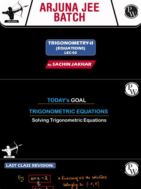 Trigonometry Ii 02 Class Notes Pdf