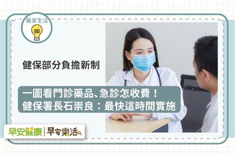 健保部分負擔新制一圖看門診藥品急診怎收費健保署長石崇良最快這時間實施