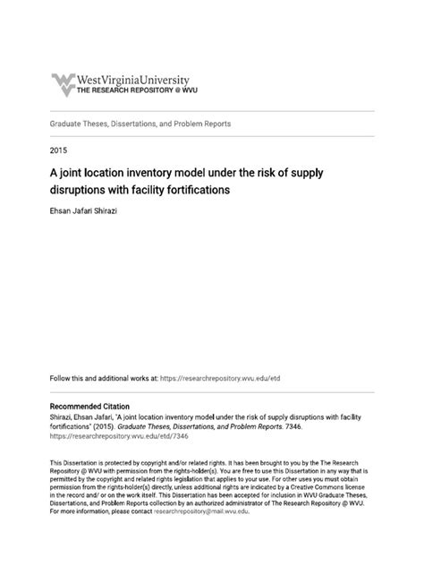 Reading A Joint Location Inventory Model Under The Risk Of Supply Chain Pdf