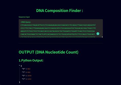 Github Sxr24dna Composition Finder Bioinformatics Streamlit X Python
