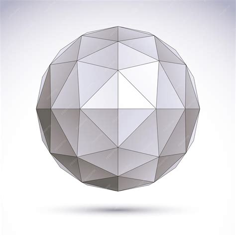 Premium Vector 3d Polygonal Geometric Object Vector Abstract Design Element Clear Eps 8