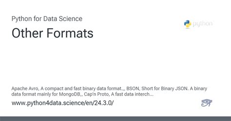 Other Formats Python For Data Science 2430
