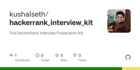 Github Kushalsethhackerrankinterviewkit The Hackerrank Interview Preparation Kit