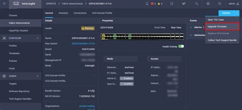 Upgrade Infrastructure And Server Firmware In Intersight Managed Mode