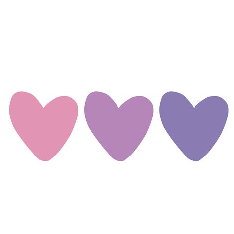 Cute Purple Heart 28079287 Png