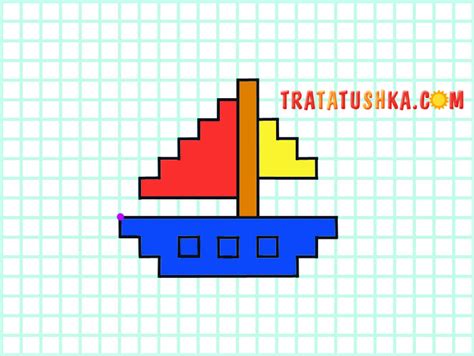 Легкі малюнки по клітинках для дітей