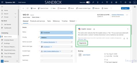 Generate Work Order Summary With Copilot In Dynamics 365 Field Service