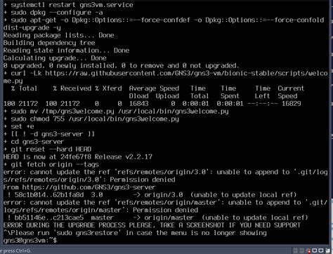 Unable To Upgrade Gns Vm From To Issue GNS Gns Gui GitHub