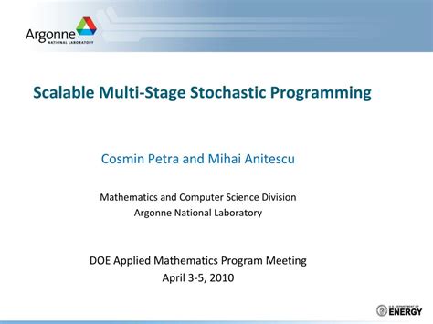 Ppt Scalable Multi Stage Stochastic Programming Powerpoint Presentation Id2618028