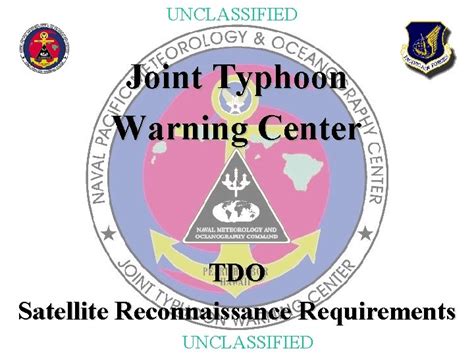 Unclassified Joint Typhoon Warning Center Tdo Satellite Reconnaissance