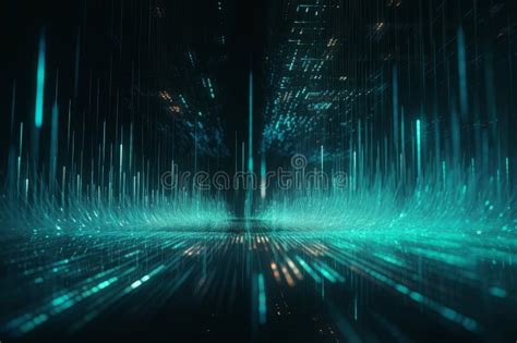 Network Digital Stream Data Generate Ai Stock Illustration Illustration Of Communication