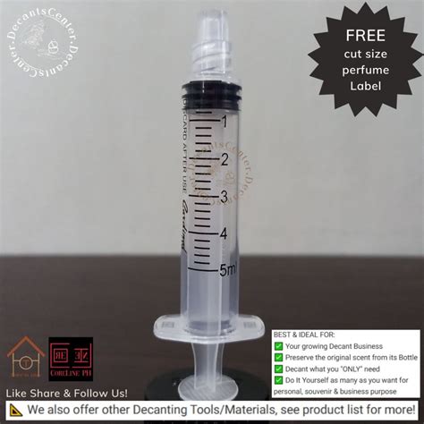 Syringe 5ml Perfume Dispenser W Adapter Shopee Philippines