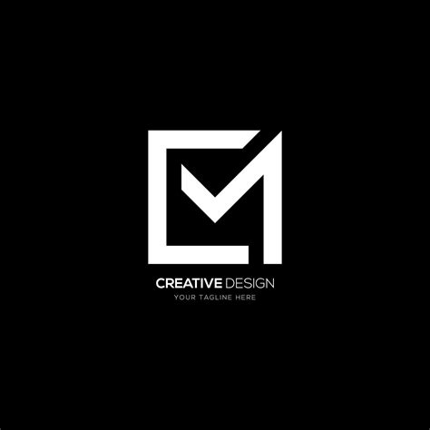 C M Creative Letter Rectangle Shape Monogram Logo 10858085 Vector Art At Vecteezy