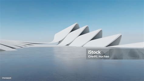 빈 콘크리트 바닥이 있는 추상적인 미래 건축물의 3d 렌더링 자동차 프리젠테이션을 위한 장면 3차원 형태에 대한 스톡 사진 및 기타 이미지 Istock