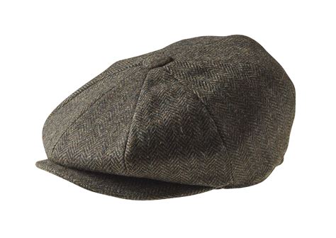 Peaky Blinders - 100% Wool Green Herringbone Newsboy Cap