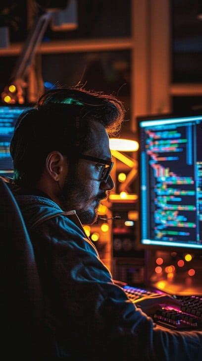 Free Nighttime Coding Session Image Coding Programming Night