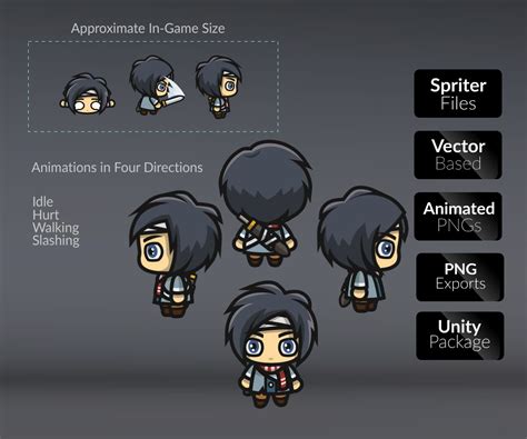 Ryu 4 Directional Top Down Character