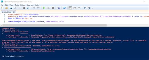 am getting error new pssession [] connecting to