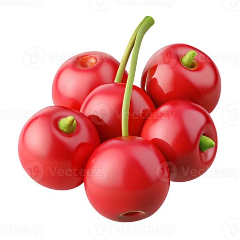 3d Render Of Red Cherries 53811673 Png