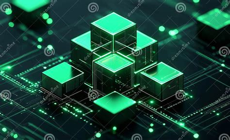 Blockchain Advanced Technological Foundation And Data Clusters Digital Cyberspace Concept Of
