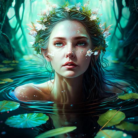 A Water Nymph In A Lake By Scorpiosgraphx On Deviantart