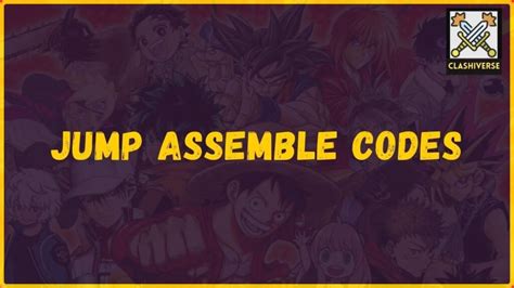 Jump Assemble Codes December 2025 All Active T Codes