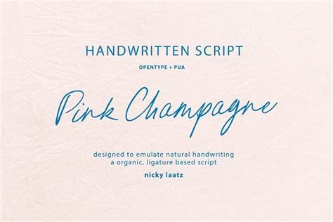 Pink Champagne Script Script Typeface Typography Graphic Design Fonts