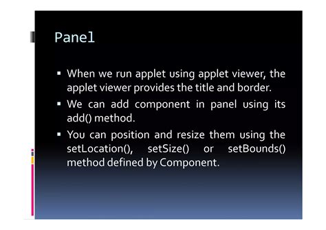Introduction To Abstract Window Toolkit And Swing Ppt