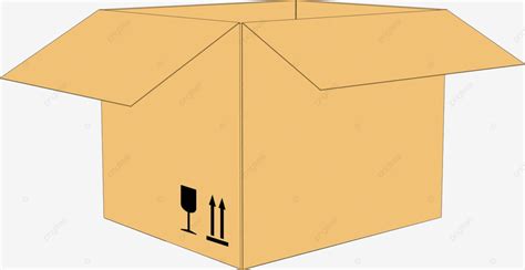 Open Cardboard Box Vector Illustration Side View Vector Open Vector Side View Vector Open Png
