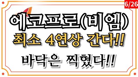 에코프로비엠 바닥은 찍혔고 이제 최소 4연상은 갑니다 Youtube