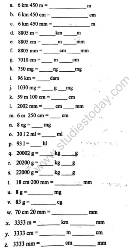 Cbse Class 4 Mathematics Convert Questions