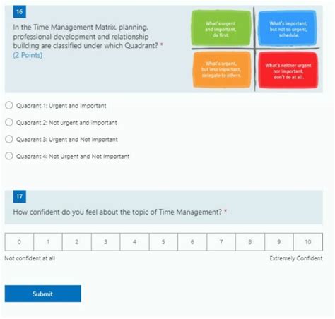 Time Management Microsoft Forms Quiz Made By Teachers