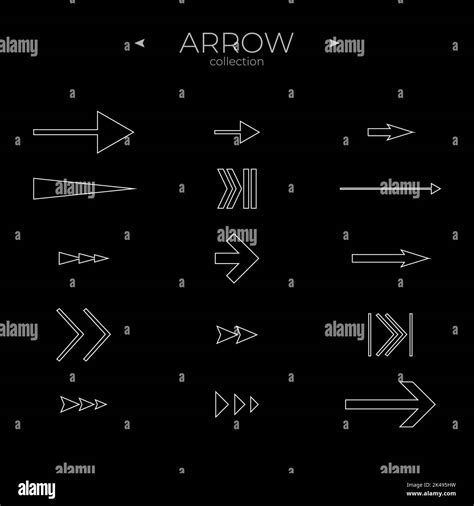 Premium Set Of Arrow Line Outline Symbol Collection Modern Vector Symbols For Web Graphics