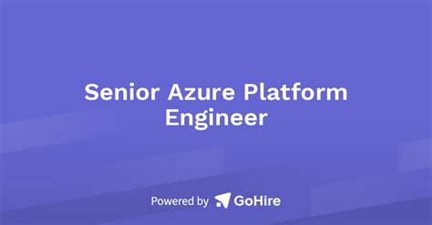 Senior Azure Platform Engineer At Dataflix Jobs At Dataflix