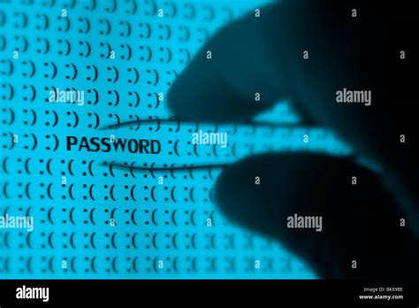 computer lcd monitor with binary code and password text great concept