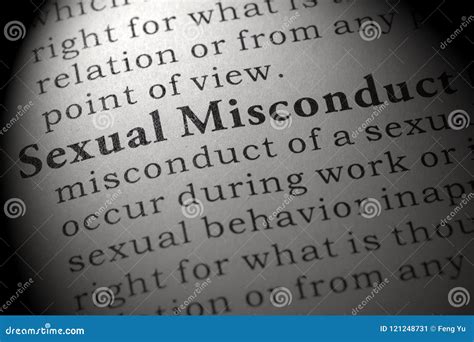 Definition Of Sexual Misconduct Stock Image Image Of Printing Text