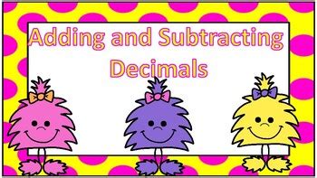 Adding And Subtracting Decimals Task Cards By Natasha Tidwell TPT