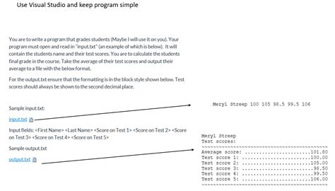 Solved USE C Visual Studio No Student List Everything Chegg