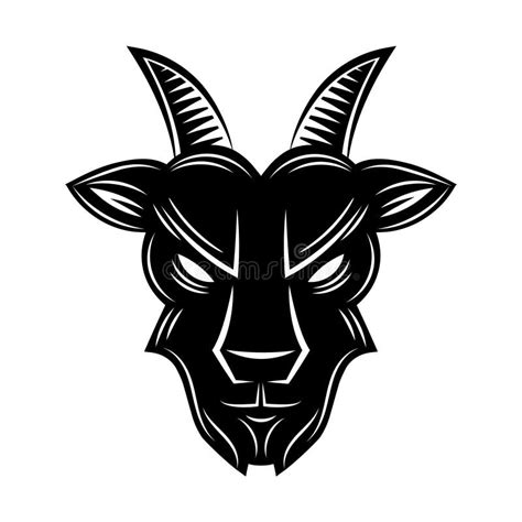 Ram Skull Logo Tattoo Design Stencil Illustration Stock Vector Illustration Of Nature Face