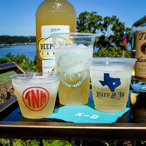 Monogram Soft Party Plastic Cups Gb Design House