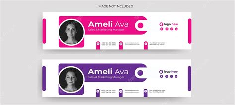 Premium Vector Minimal Email Signature Template Or Design