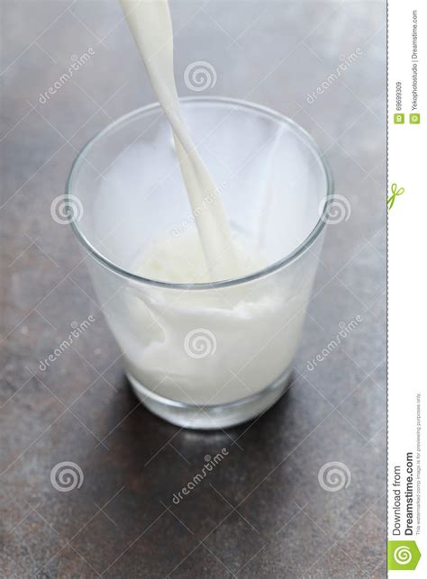 Milk Stock Image Image Of Glass Process Details Drink 69699309