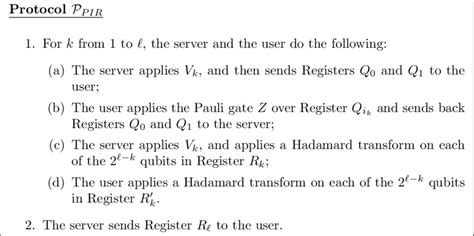 Quantum Protocol For Private Information Retrieval With Prior Download Scientific Diagram