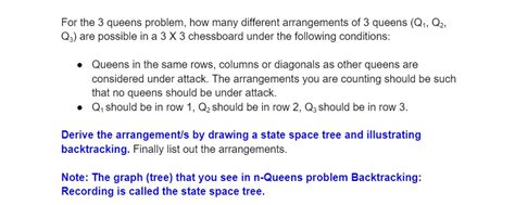 Solved For The Queens Problem How Many Different Chegg Com