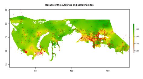 Performing Meaningful Kriging In R Averaging Nearby Points