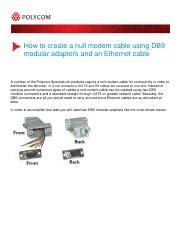 How To Create A Null Modem Cable Pdf How To Create A Null Modem Cable Using Db Modular