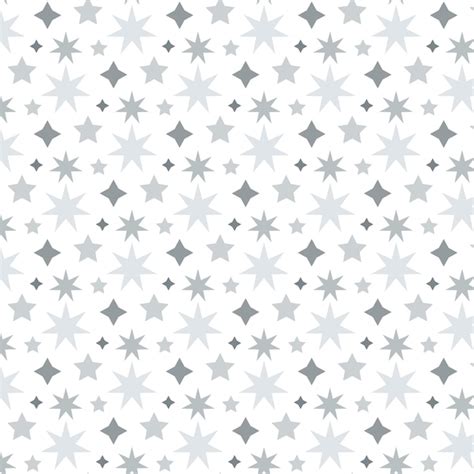 Free Vector Flat Design Silver Stars Pattern Design