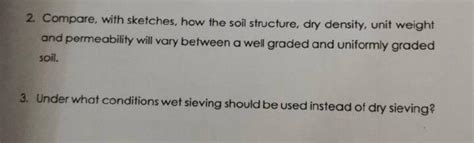 Solved Compare With Sketches How The Soil Structure Chegg Com