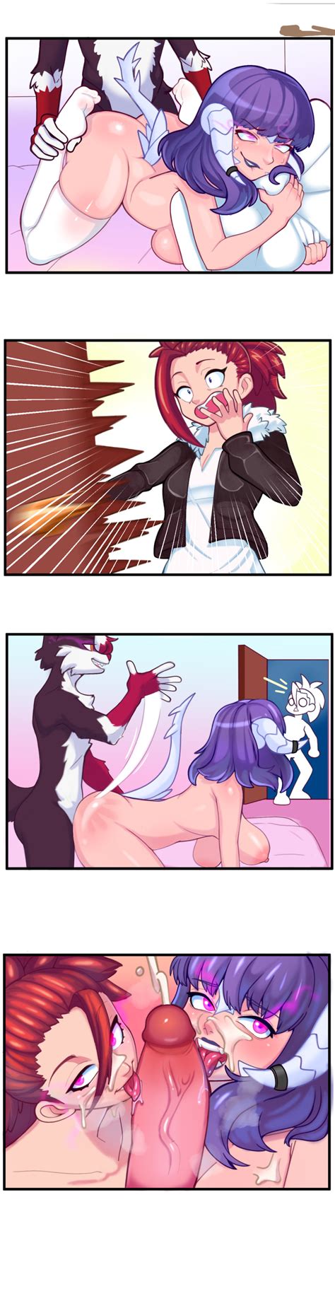 Rule 34 Absurd Res Ankle Grab Artifact The Fox Bed Bedroom Black Body Black Fur Bodily Fluids